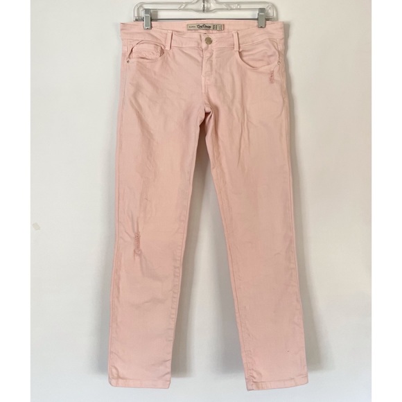 Zara | Jeans | Zara Core Denim Pink Slim Pants | Poshmark